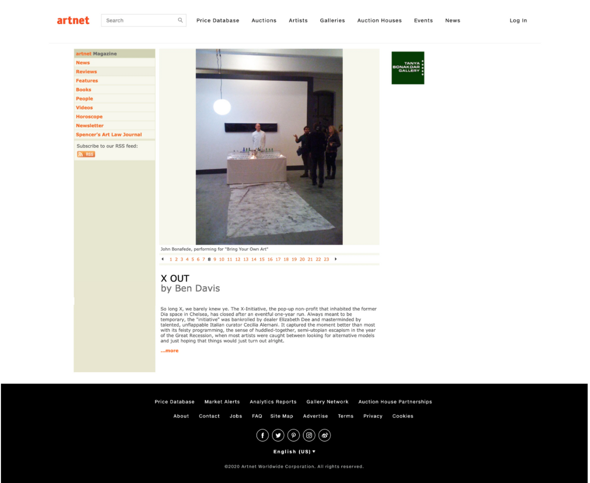 artnet Magazine – johnbonafede.com